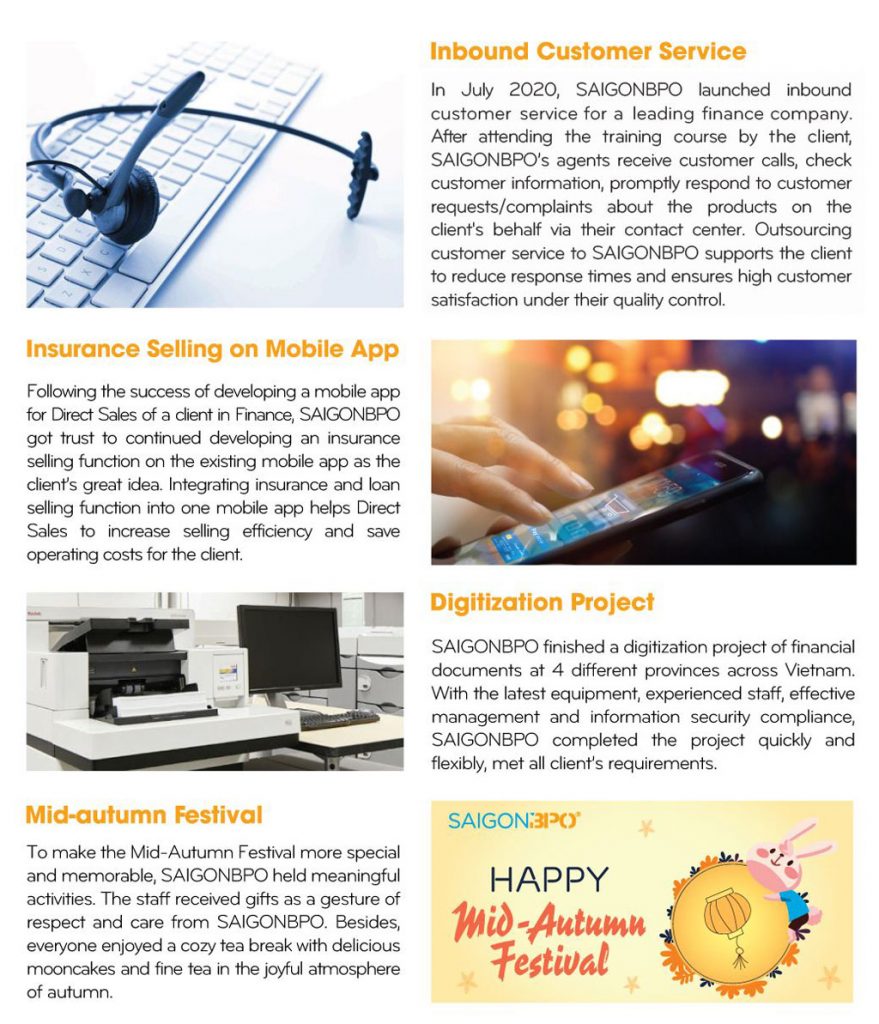 The third newsletter of SAIGONBPO in 2020 - Welcome to SAIGONBPO